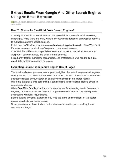 PPT Extract Emails From Google And Other Search Engines Using An Email Extractor PowerPoint