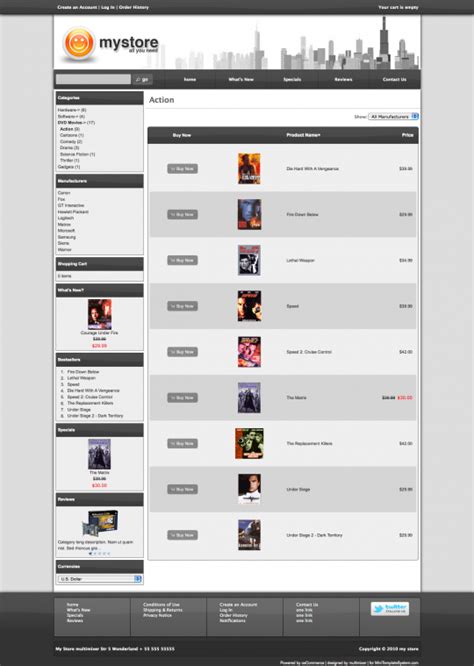Mini Template System For Oscommerce V231 Multimixer