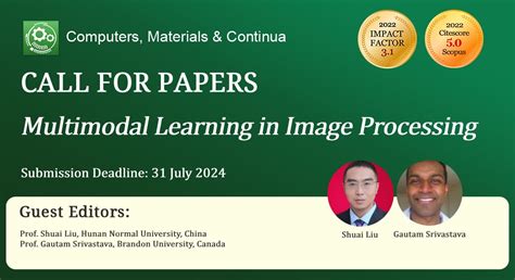 Submit Your Paper For Multimodal Learning In Image Processing Tech Science Press Posted On The