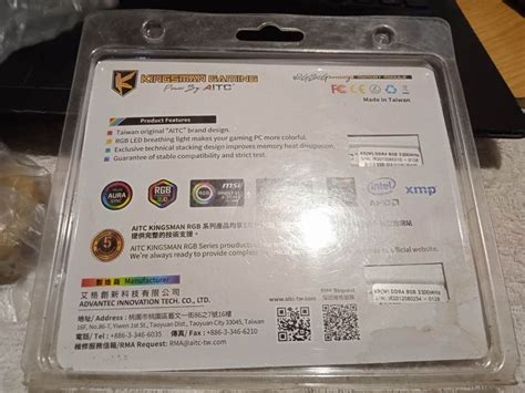 8gb Ddr4 3200mhz Ait Kingsman Ram White High Quality Desktop Memory