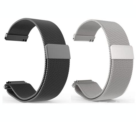Pulseira De Metal Milanese Magnética 20mm Preto ou Prata PonoShop