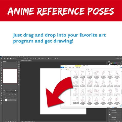 Anime Femalegirl Poses 165 Drawing Reference Guides Etsy