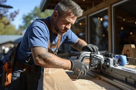 Premium Ai Image Carpenter Working On House Structure At Construction Site Structure For A