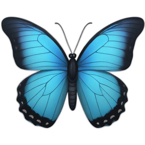 Blue Butterfly Emoji Ai Emoji Generator