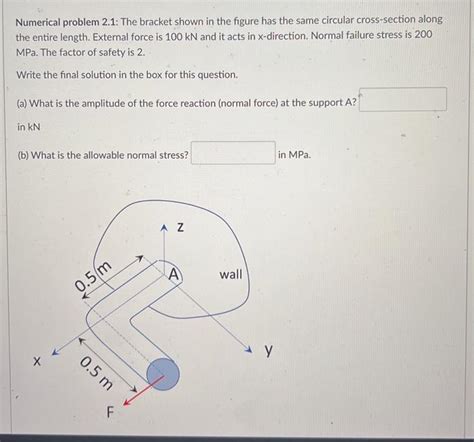 Solved Numerical Problem The Bracket Shown In The Chegg