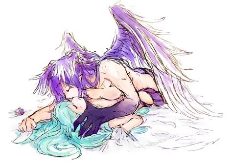 Rule 34 2girls Bed Sheet Braid Breasts Closed Eyes Dragon Girl Dragon