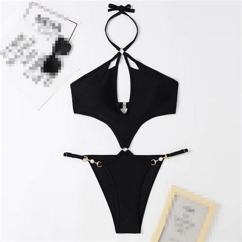 High Quality Fashion Show Sexy Bikini Swimwear Women One Piece