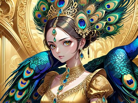 Premium Ai Image A Peacock Sitting On Top Of A Tree Peacock Exquisite