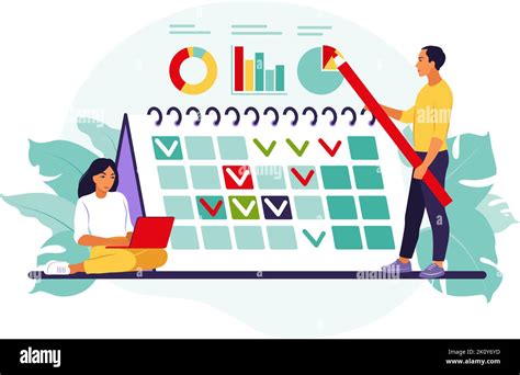 Timing And Project Scheduling Concept Of Time Management Work