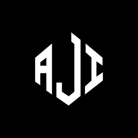 AJI Letter Logo Design With Polygon Shape AJI Polygon And Cube Shape