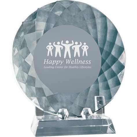 Crystal Plate With Base Cowart Awards