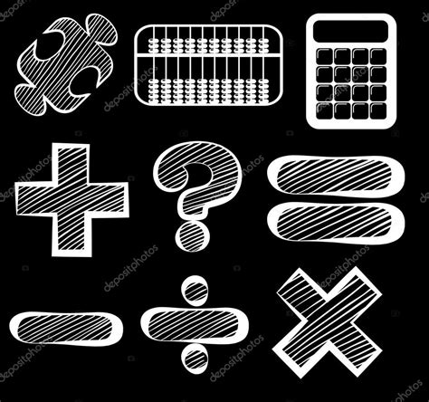 Diferentes Símbolos Matemáticos — Archivo Imágenes Vectoriales