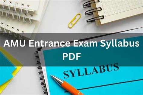 AMU Entrance Exam Syllabus PDF All Subject Amuentrancepapers