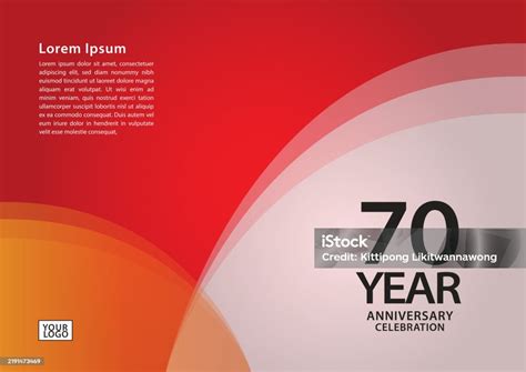 포스터 배너 전단지 전단지 전단지 브로셔 웹 초대장 또는 인사말 카드 70 번호 디자인 70 생일 초대장 기념일 로고에 대한 빨간색 배경에 70 주년 기념 로고