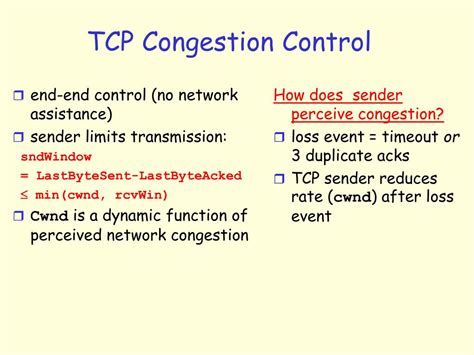 ppt reliable data transfer in transmission control protocol tcp