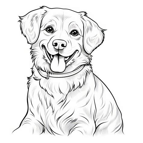 Páginas Coloridas De Golden Retriever Para Crianças Folhas De Colorir