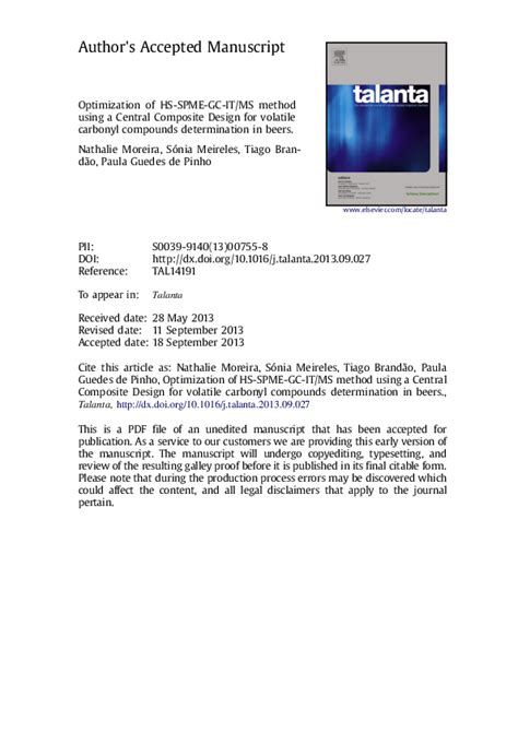 Pdf Optimization Of The Hs Spmegcitms Method Using A Central