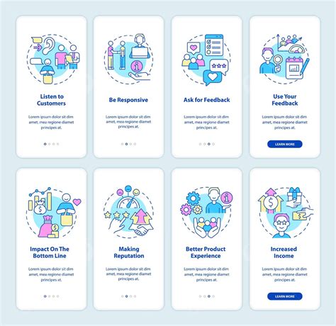 Mobile App Screen Set For Effective Onboarding And Customer Support Vector Website Client
