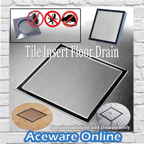 Stainless Steel Marble Tiles Embed Grating Anti Insect Trap Insert