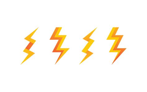 Lightning Logo Icon Vector Design V0 Templatemonster