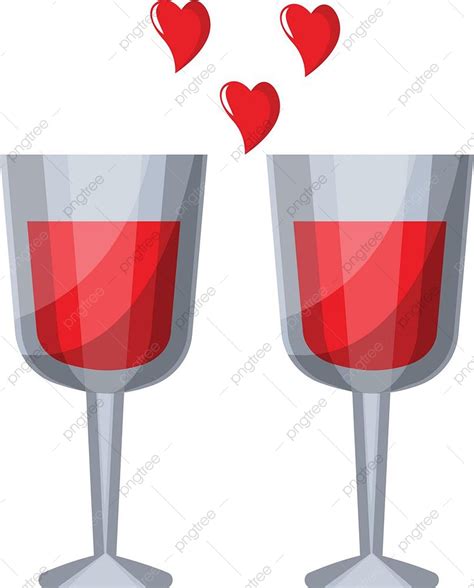 Red Wine Glasses Vector Design Images Two Wine Glasses With Red Liquid