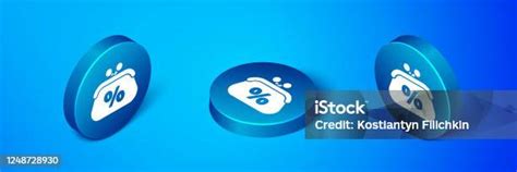 파란색 배경에 격리 된 등색 지갑 돈 퍼센트 아이콘 퍼센트 로열티 지갑 기호 파란색 원 버튼입니다 벡터 일러스트레이션 0명에 대한 스톡 벡터 아트 및 기타 이미지 Istock