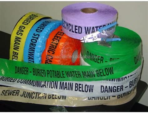 Detectable Underground Warning Tape Traceable Marker Tape For Marking