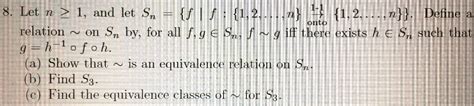 Solved 8 Let N 2 1 And Let S 1 2 Efine A Nto Relation On Chegg Com