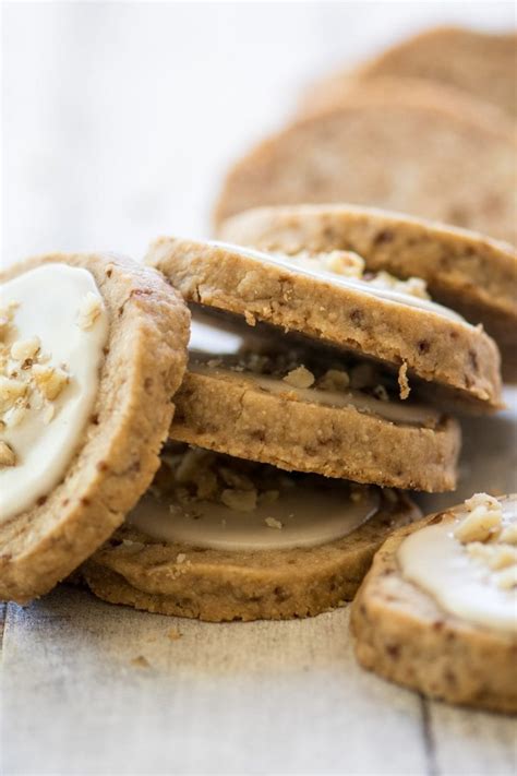 Maple Walnut Shortbread Cookies • Easy Slice And Bake
