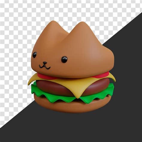 Premium Psd Cute Burger