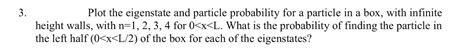 answered 3 plot the eigenstate and particle… bartleby