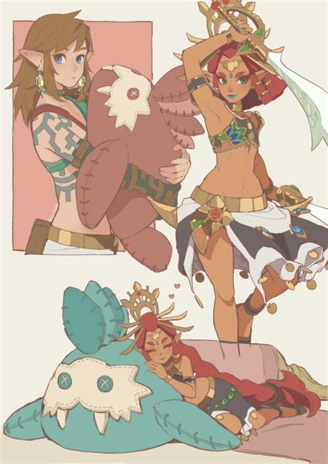Link And Riju The Legend Of Zelda And More Drawn By Ivy Sena Danbooru