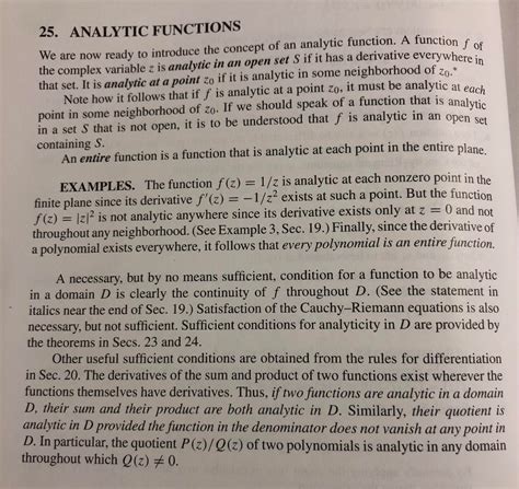 Solved The Complex Variable Z Is Analytic In An Open Set S Chegg