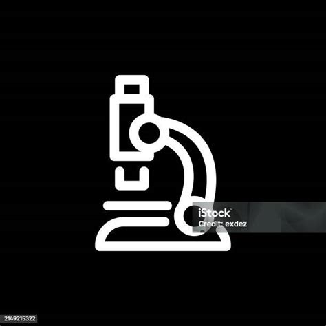 Line Icon Of Microscopic Device For Science Research Stock Illustration Download Image Now