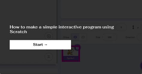 how to make a simple interactive program using scratch