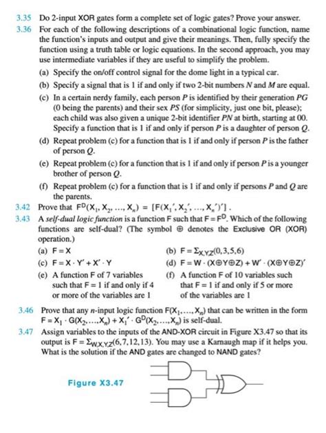 Solved 335 Do 2 Input Xor Gates Form A Complete Set Of