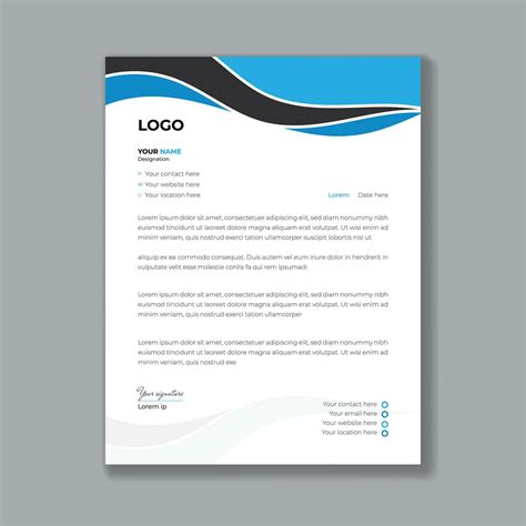 Corporate And Professional Letterhead Design Template Modern Business Letterhead Design