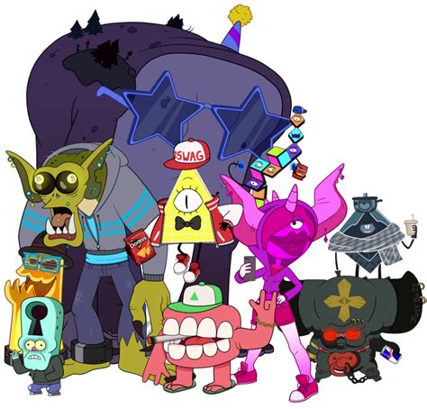Friends Gravity Falls Bill Cipher
