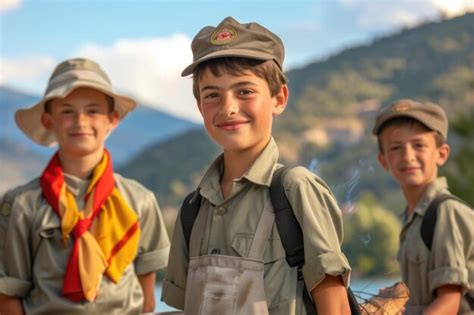 Premium Photo Portrait Of A Scout Look At A Representative Of The