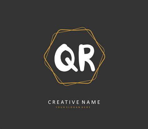 Qr Initial Letter Handwriting And Signature Logo A Concept Handwriting