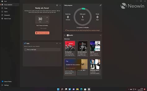 Closer Look Clock App In Windows 11 Neowin