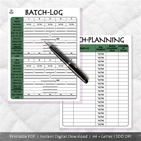 Freeze Drying Log Book Pdf 20 Pagesjournal Printable Etsy
