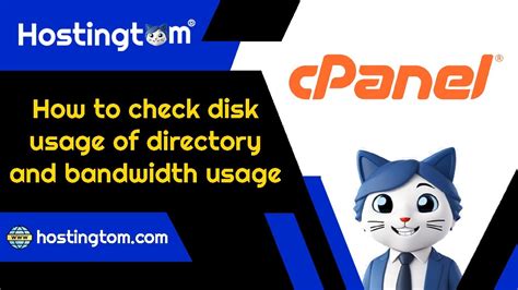 how to check disk usage of directory and bandwidth usage with hostingtom youtube