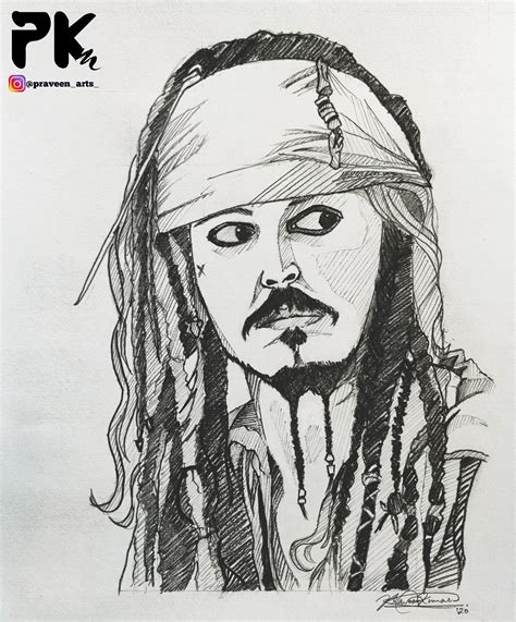 Jack Sparrow Drawing Simple