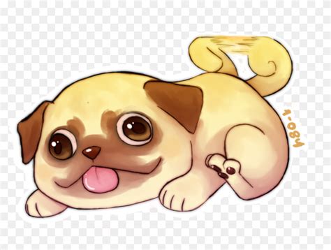 Drawn Pug Derpy Cute Derpy Pug Drawing Hd Png Download 800x555