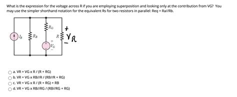 Solved What Is The Expression For The Voltage Across R If Chegg Com