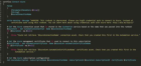 Powershell Azure Automation Get Azure Not Returning Anything Stack Overflow