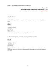 HiltonPlatt 11e TB Ch11 Pdf Chapter 11 Flexible Budgeting And
