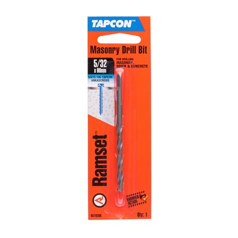 Ramset 5 32 Tapcon Masonry Drill Bit 1 Pack Bunnings Australia