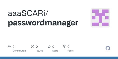 GitHub AaaSCARi Passwordmanager